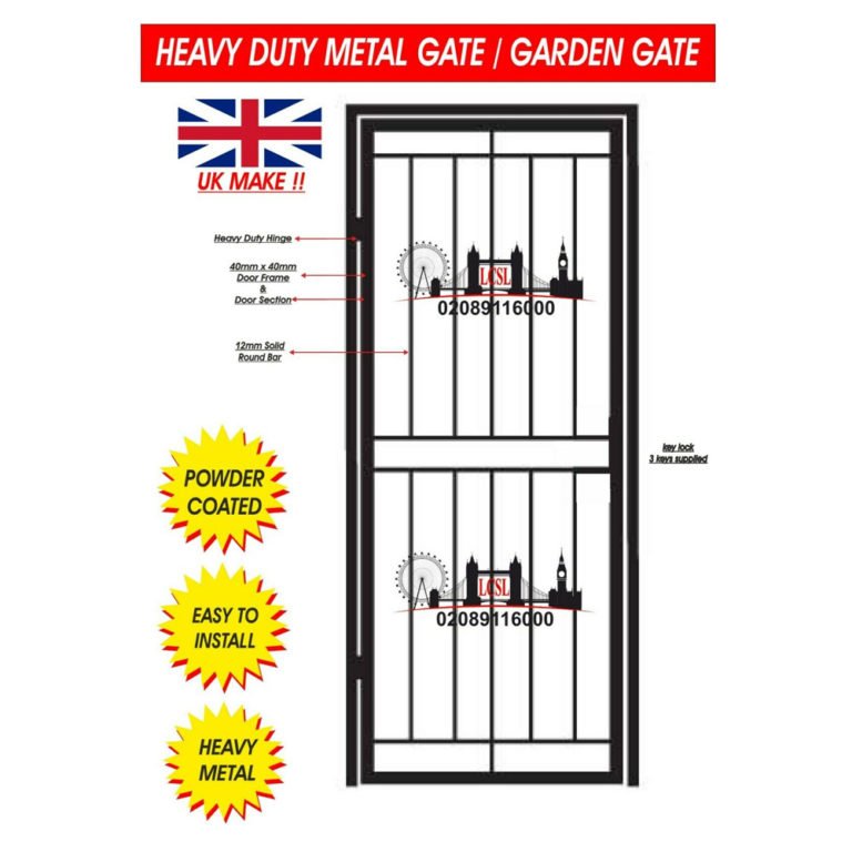 Metal Side Gates | Garden & Alleyway | 3ft to 7ft | Metal Gates UK